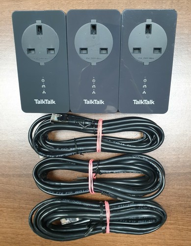 3 x D-Link DHP-P610AV Gigabit Powerline Adapters 1000AV + Ethernet ...