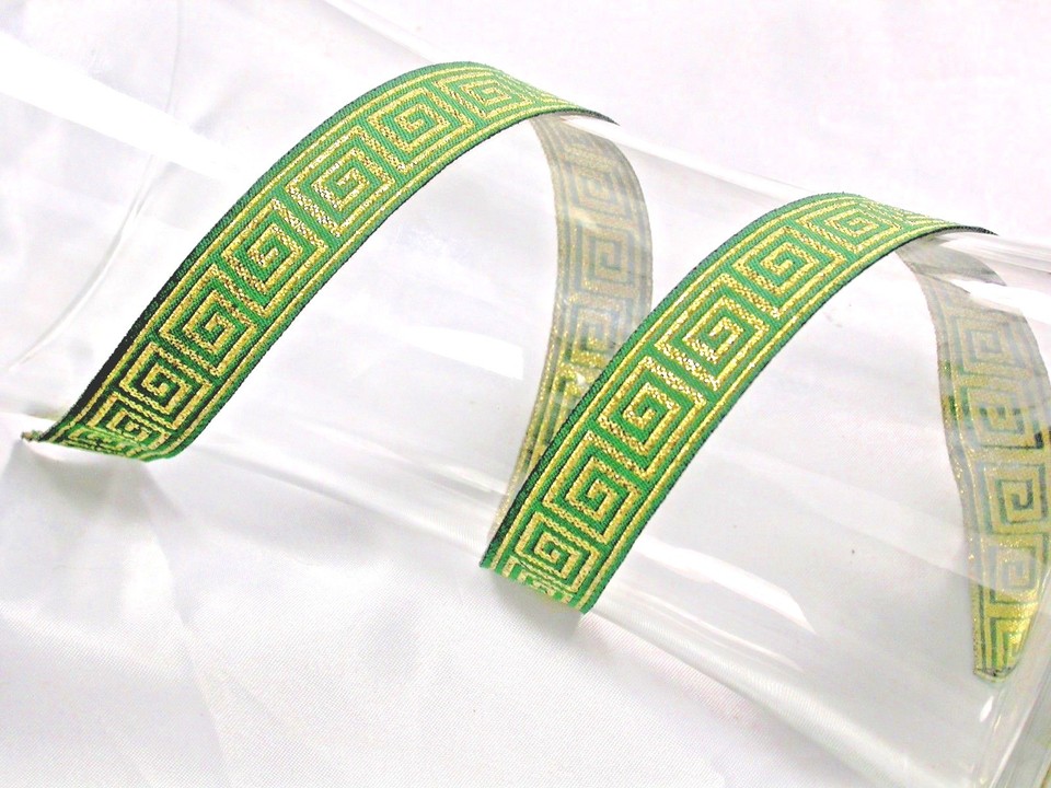 Greek Key Jacquard Ribbon 3/4" (20MM) - Reversible *colors* 5 yards ...