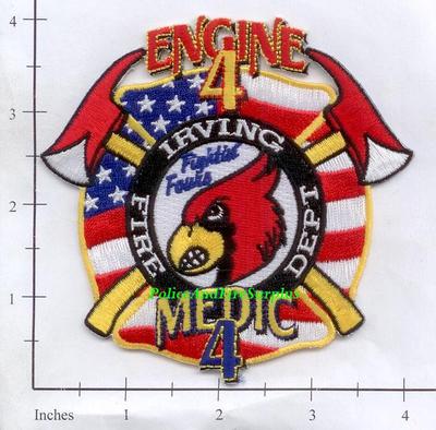 Texas - Irving Engine 4 TX Fire EMS Dept Patch - Engine 4 Medic 4 | eBay