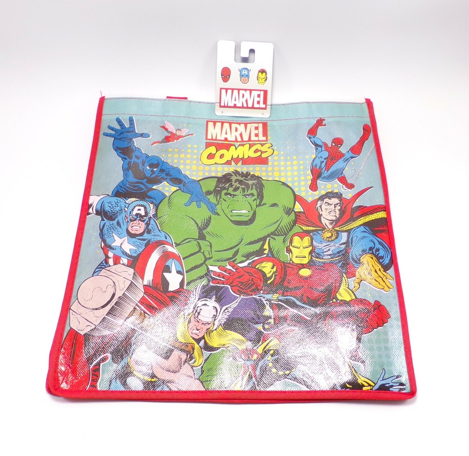 MARVEL Comics Tote Bag - Hulk, Iron Man, Thor, Captain America, Spider ...