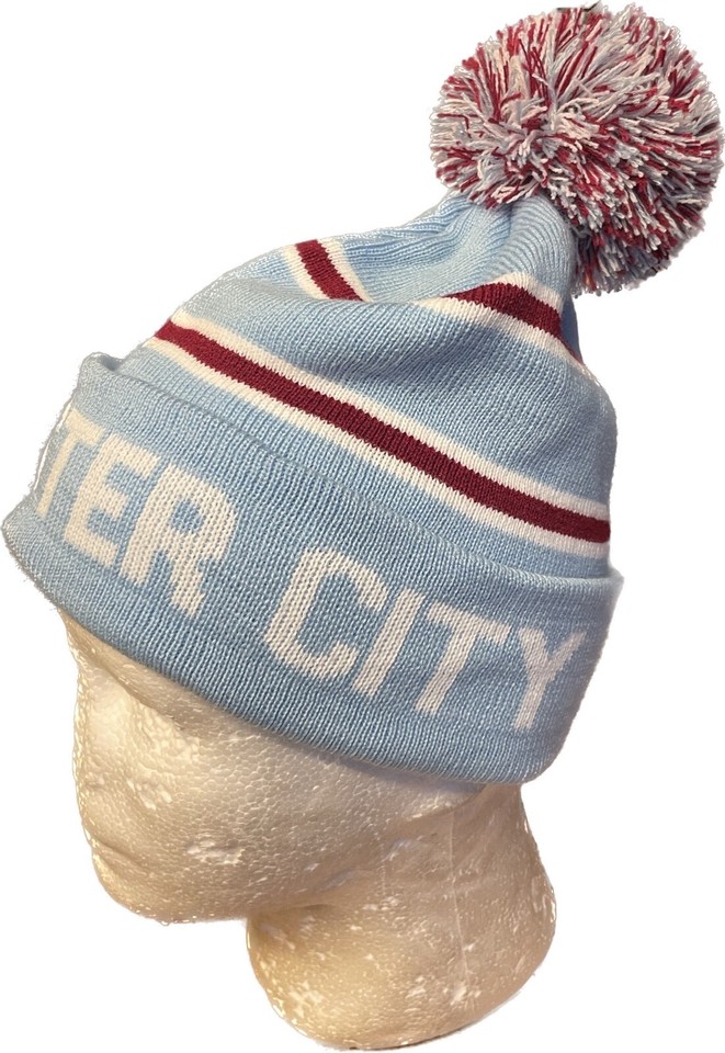 Manchester City Hats Bobble Winter Football Fans Hat | eBay UK