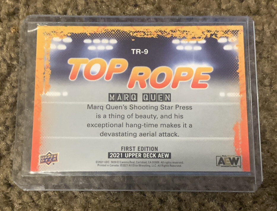 Marq Quen Top Rope Upper Deck AEW 2021 Wrestling Card #TR-9 | eBay