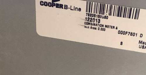 Cooper B-line 122013 3R Combo Meter Current Transformer Enclosure 3 ...