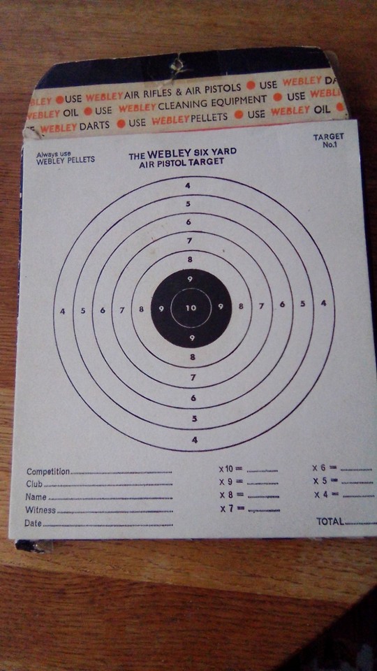 Vintage Webley Air Rifle Targets. | eBay UK