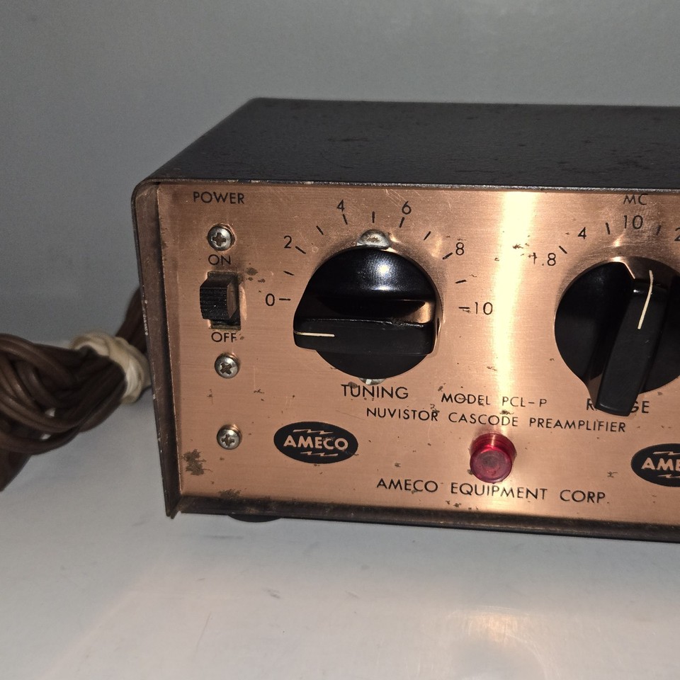 AMECO PCL-P Nuvistor Cascode Preamplifier Preamp Antenna Output Vtg ...