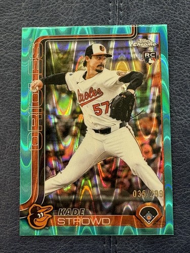 2025 Topps Chrome Update Kade Strowd Teal Raywave /299 Baltimore ...