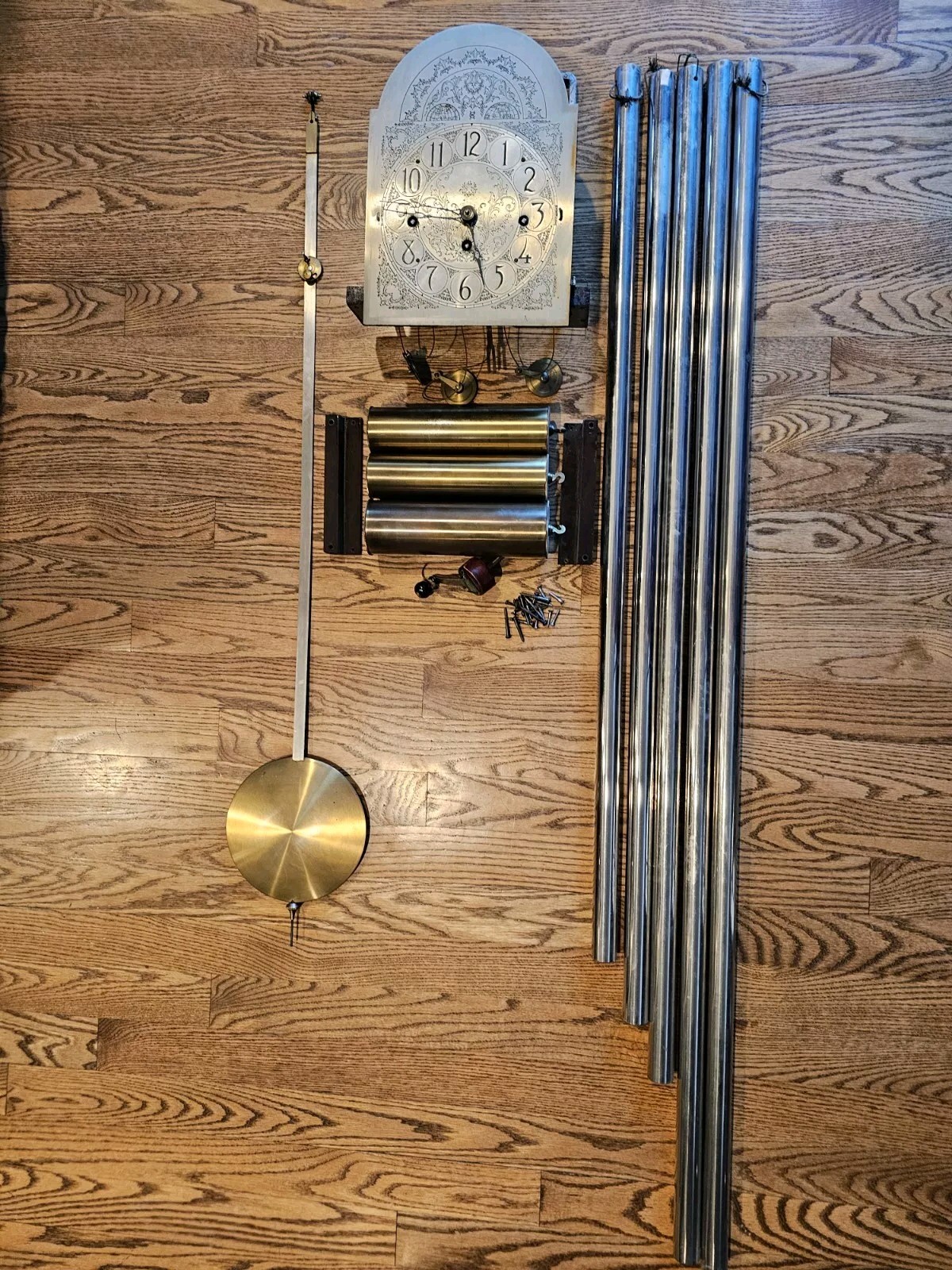 Herschede 5 Tube Tubular Antique Grandfather Clock Kit Dial Movement ...