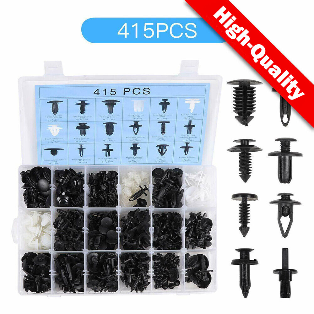 415pcs Retainer Kit Push Rivet Pins Clips Fastener Plastic For Ford ...