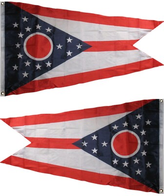 3x5 State of Ohio Flag 3'x5' House Banner 100D Polyester Grommets Fade ...