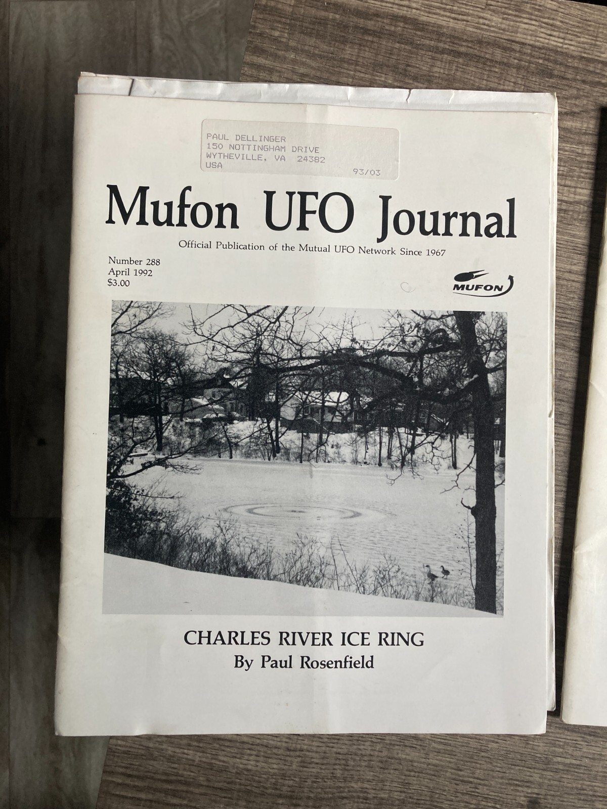 (Lot of 3) Mufon UFO Journals from 1992 and 1993 Cortile, Hopkins ...