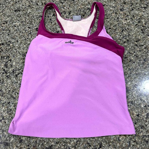 Nike Tank Top Womens Medium Pink Training Workout Active Racerback ...
