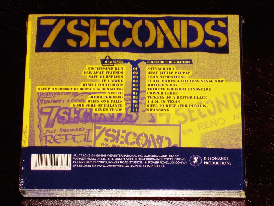7 Seconds: Ourselves + Soulforce Revolution 2 CD Set 2024 Dissonance ...