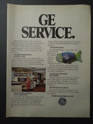 1983 GENERAL ELECTRIC GE SERVICE Magazine Ad - We Bring Good Things To ...