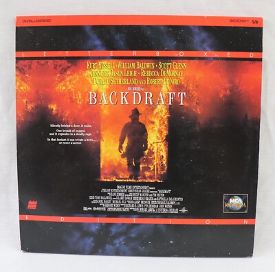 VINTAGE Backdraft Laser Disc Kurt Russell | eBay