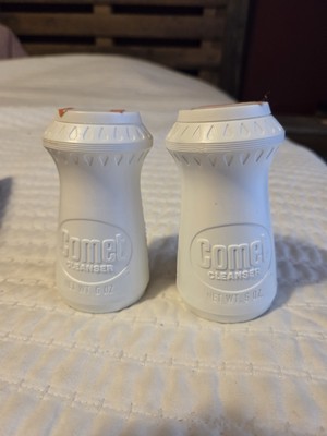 2- Vintage Comet with Chlorinol Cleaner Plastic Bottle Shaker 6oz white ...