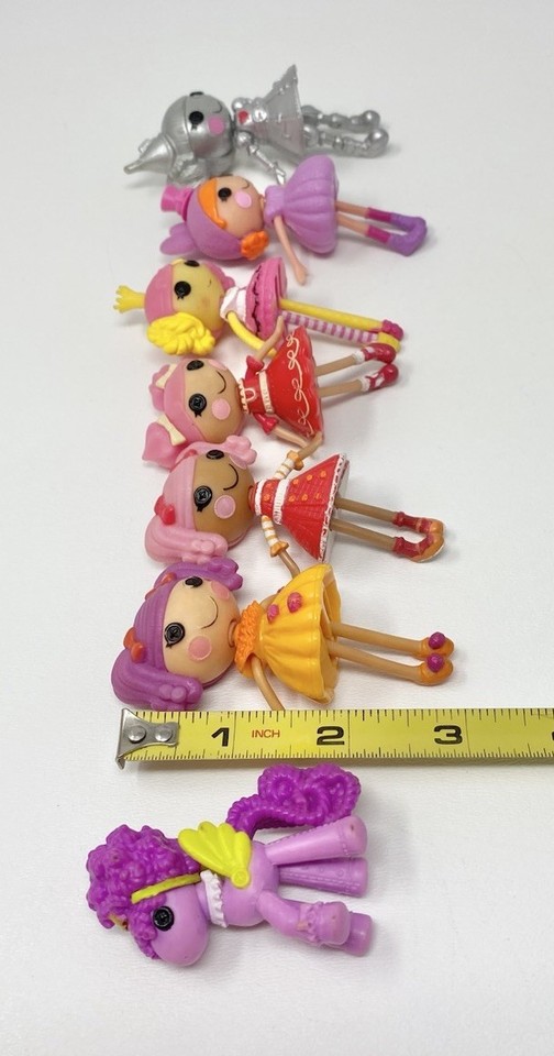 Lot 7 Mini LALALOOPSY 3" Jointed Dolls & Pony Tinny Tucker Princess ...