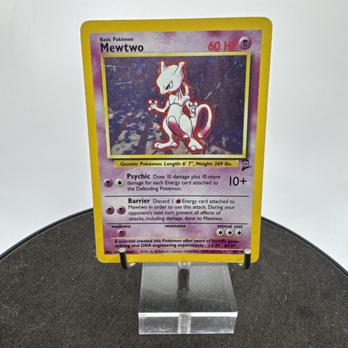 Pokémon TCG Mewtwo Base Set 2 10/130 Holo Unlimited Holo Rare Swirl! | eBay
