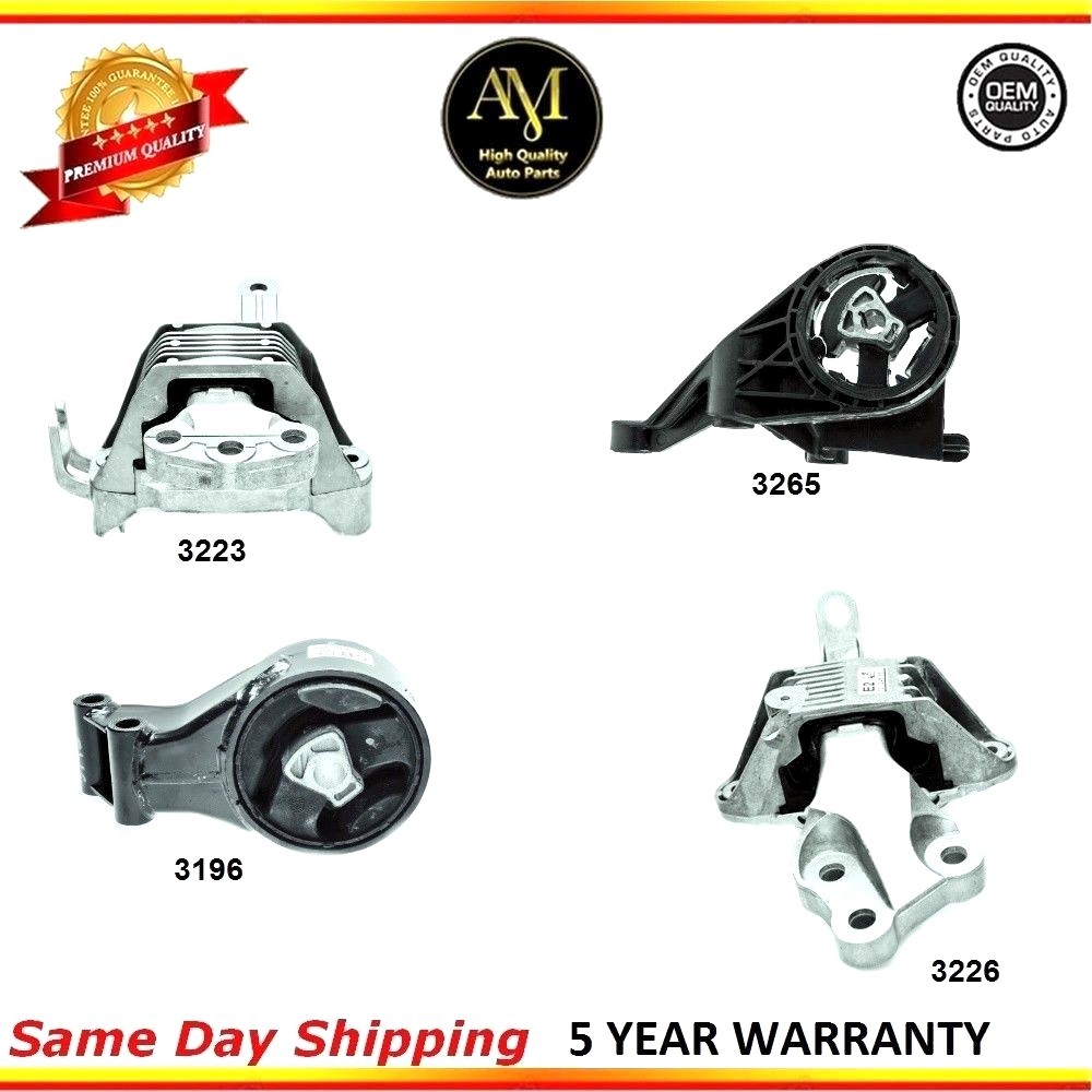 Engine Motor Mount & Auto Trans Mounts 4PCS for Chevrolet Cruze 16-11 1 ...