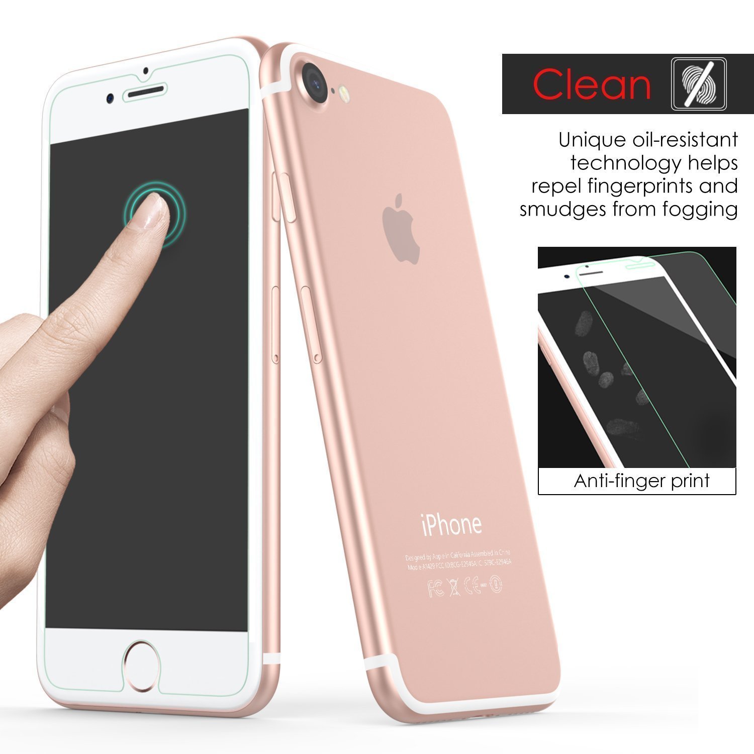 IPHONE 7 - Screen Protector And Rear Protection Toughened Glass (1 Av+ ...