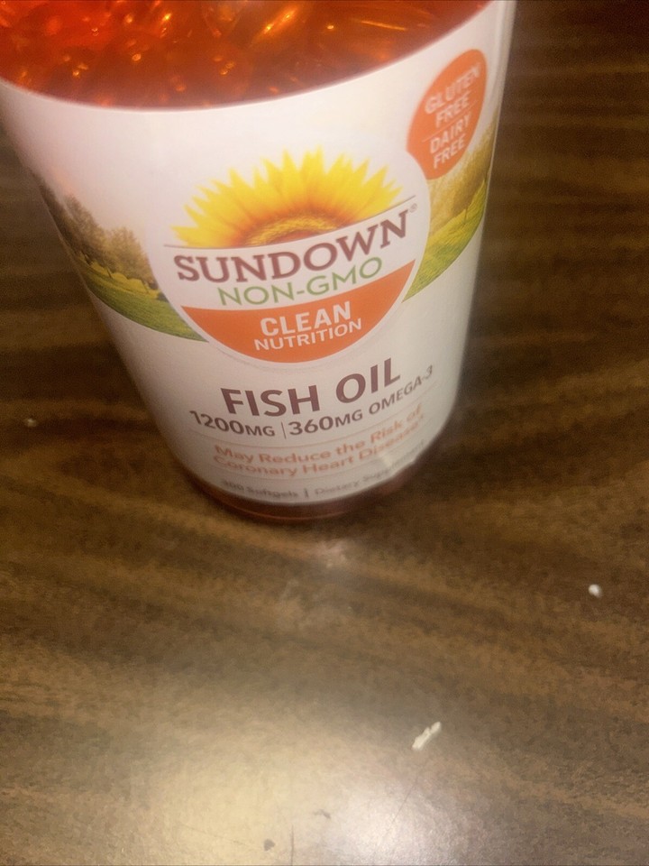 Sundown Fish Oil 1200mg ,360mg Omega -3 300 Count Softgels | eBay