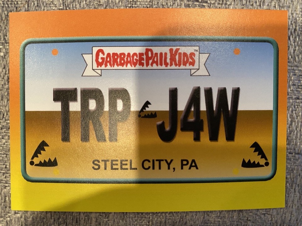2020 Garbage Pail Kids Krashers GPK Jawbreaker #5 License Plate Card | eBay