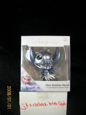 2023 Disney 100 Mini Bobble Head STITCH Limited Edition Silver Figure ...