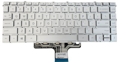 NEW HP Pavilion X360 14-DW 14M-DW US Silver Backlit Keyboard Without ...