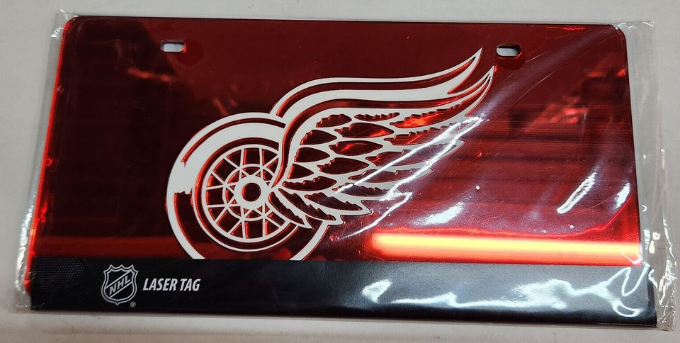 Detroit Red Wings NHL Red Laser Tag License Plate | eBay
