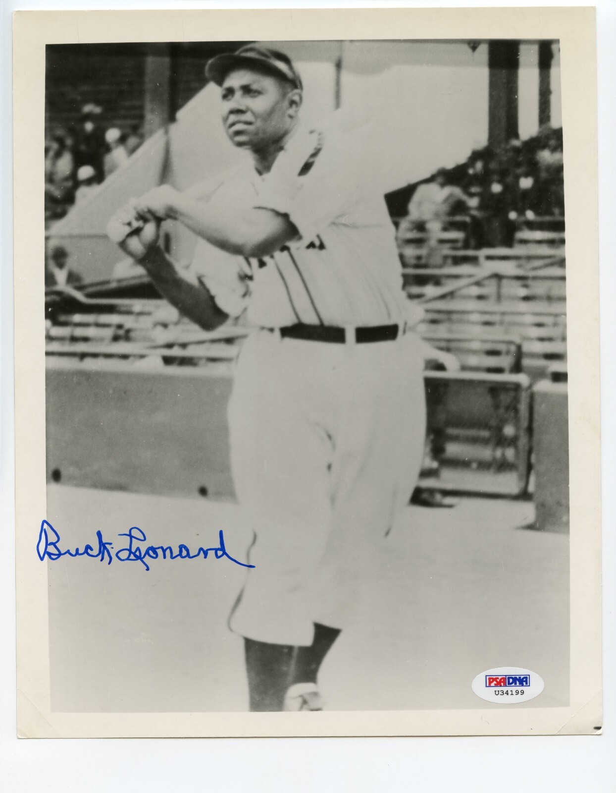 BUCK LEONARD Autograph/Signed 8x10 PSA/DNA Authenticated | eBay