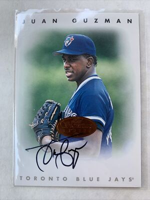 JUAN GUZMAN 1996 LEAF SIGNATURE SERIES BRONZE AUTOGRAPH BLUEJAYS | eBay