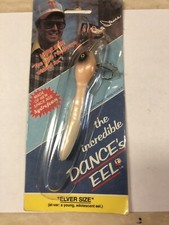 Vintage Bill Dance The Incredible Dances Eel Fishing Lure White Elver ...