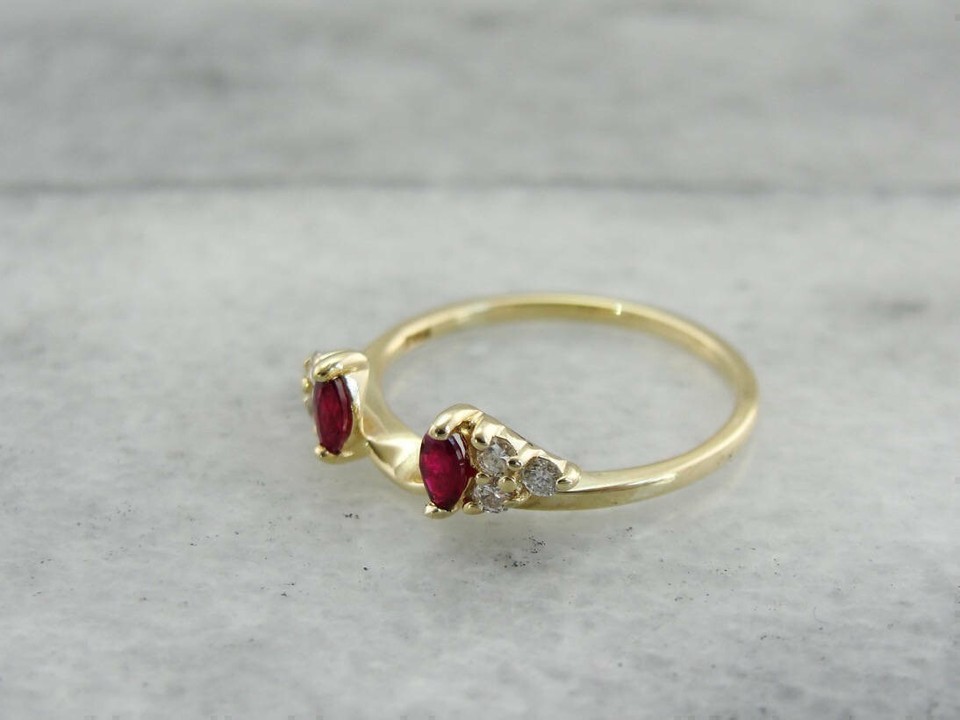 1.50Ct Marquise Lab Created Ruby Enhancer Wrap Ring Yellow Gold Plated ...