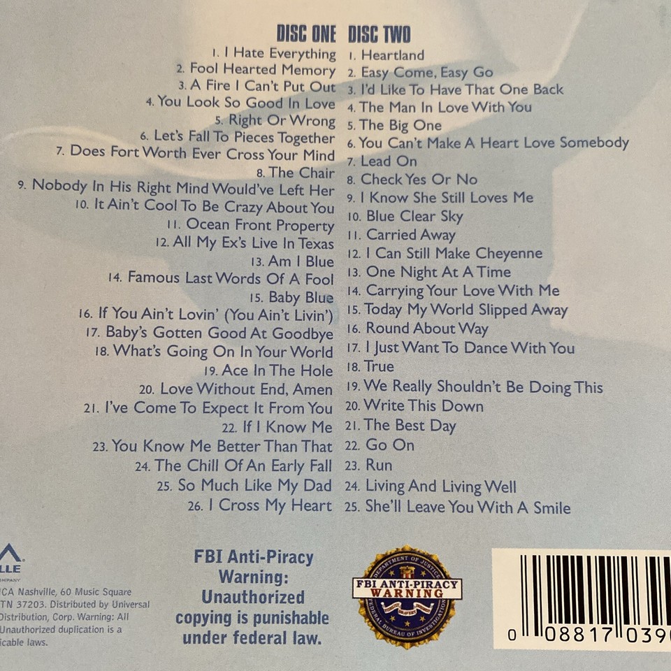 George Strait 2 💿 LOT: 50 Number Ones CD 2 discs & Carrying Your Love ...