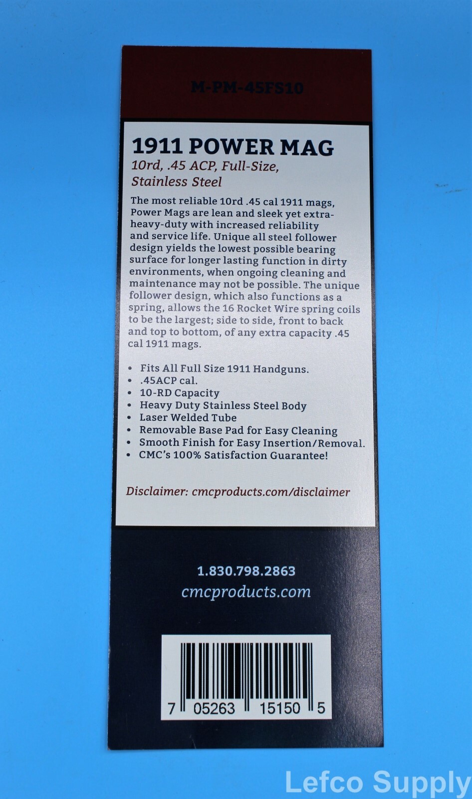 Chip McCormick Custom CMC Power-Mag 1911 45 ACP 10-Round Magazine 15150 ...