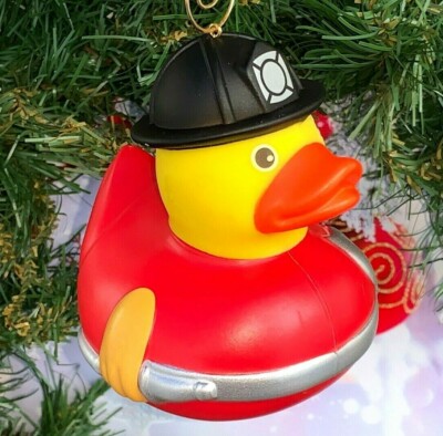 Rubber Duckie Ducky Duck Fireman Firefighter Custom Christmas Tree ...