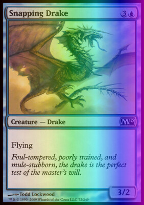 MTG Magic the Gathering Snapping Drake (72/257) Magic 2010 LP FOIL | eBay