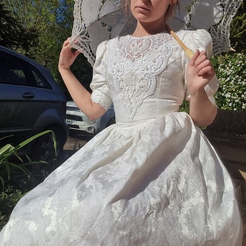 Vintage 1980s Jessica Mcclintock Gunne Sax Midi Wedding Dress Fits 6-8 ...