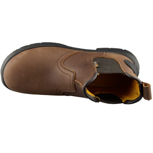 Mens Leather EEEE Wide Fit Safety Steel Toe Cap Work Chelsea Boots ...