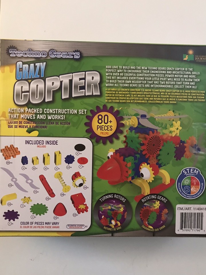 NEW Techno Gears Crazy Copter Action Building Set 80 Moving ...