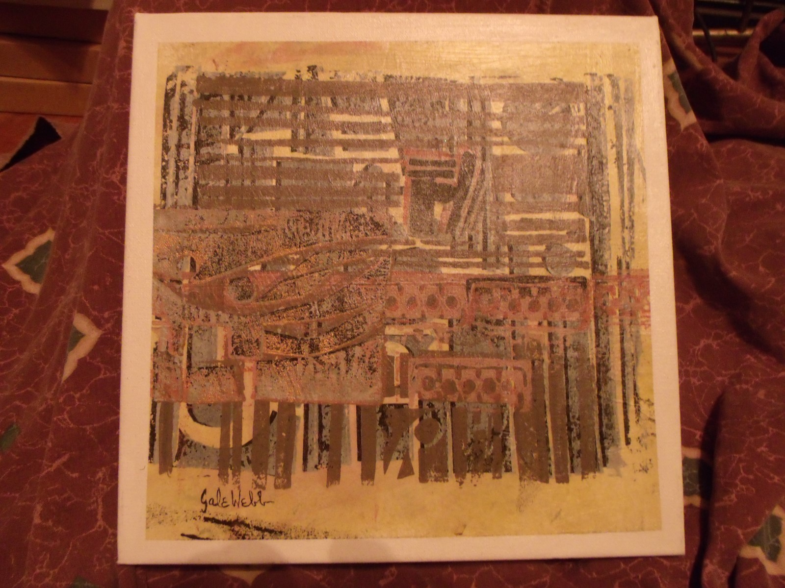 Gale Webb original Abstract Painting listed Texas artist acry/canvas ...