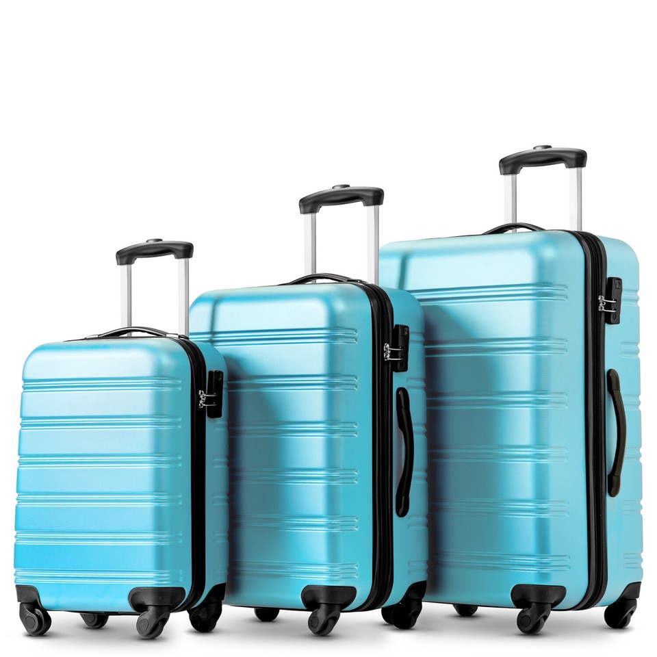 20 24 28 Inch Suitcase Set Large Hard Shell Cabin Hand Travel Luggage ...