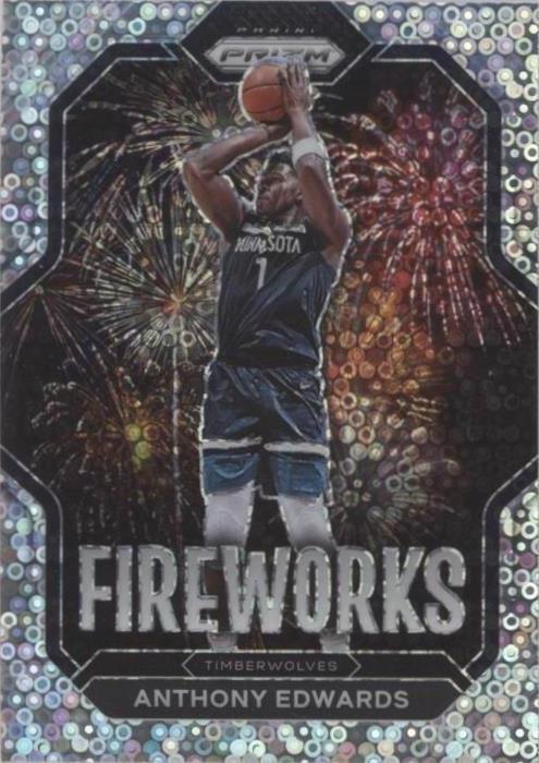 2022-23 Panini Prizm - Fireworks Anthony Edwards #14 Fast Break Prizm ...