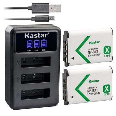 LED3 Charger & 2 Battery for DSC-RX100 II RX100 III RX100 IV RX100 V ...