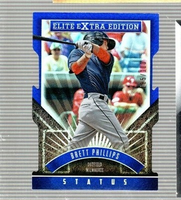 BRETT PHILLIPS 2015 Panini Elite Extra Edition Die Cut Blue Status ...