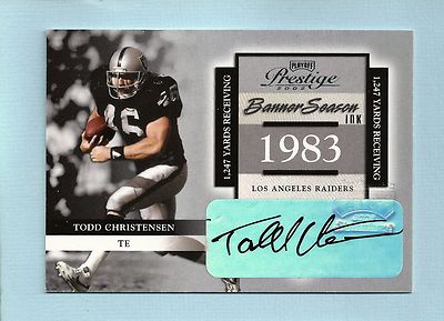 TODD CHRISTIANSEN 2002 PLAYOFF PRESTIGE BANNER SEASON SIGNATURE ...