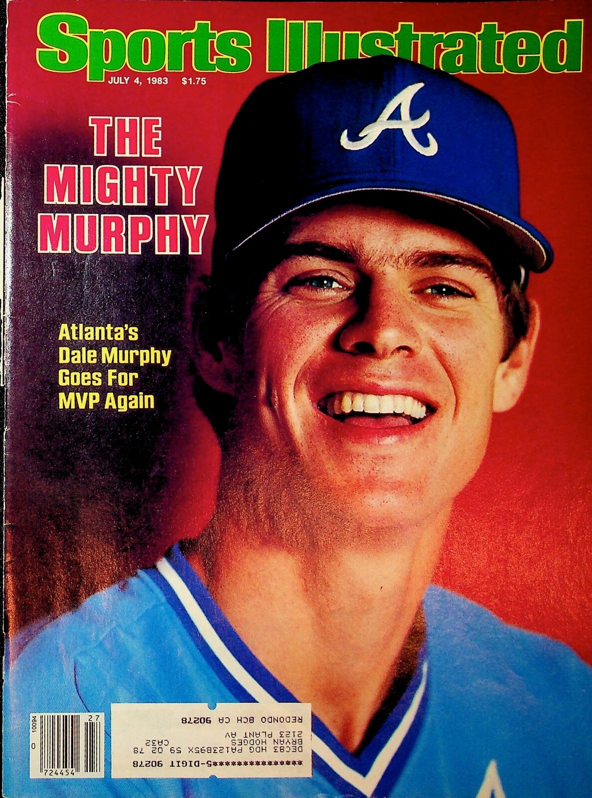 Original 1983 Sports Illustrated Magazine Cover: Baseball; Braves; Dale Murphy | eBay