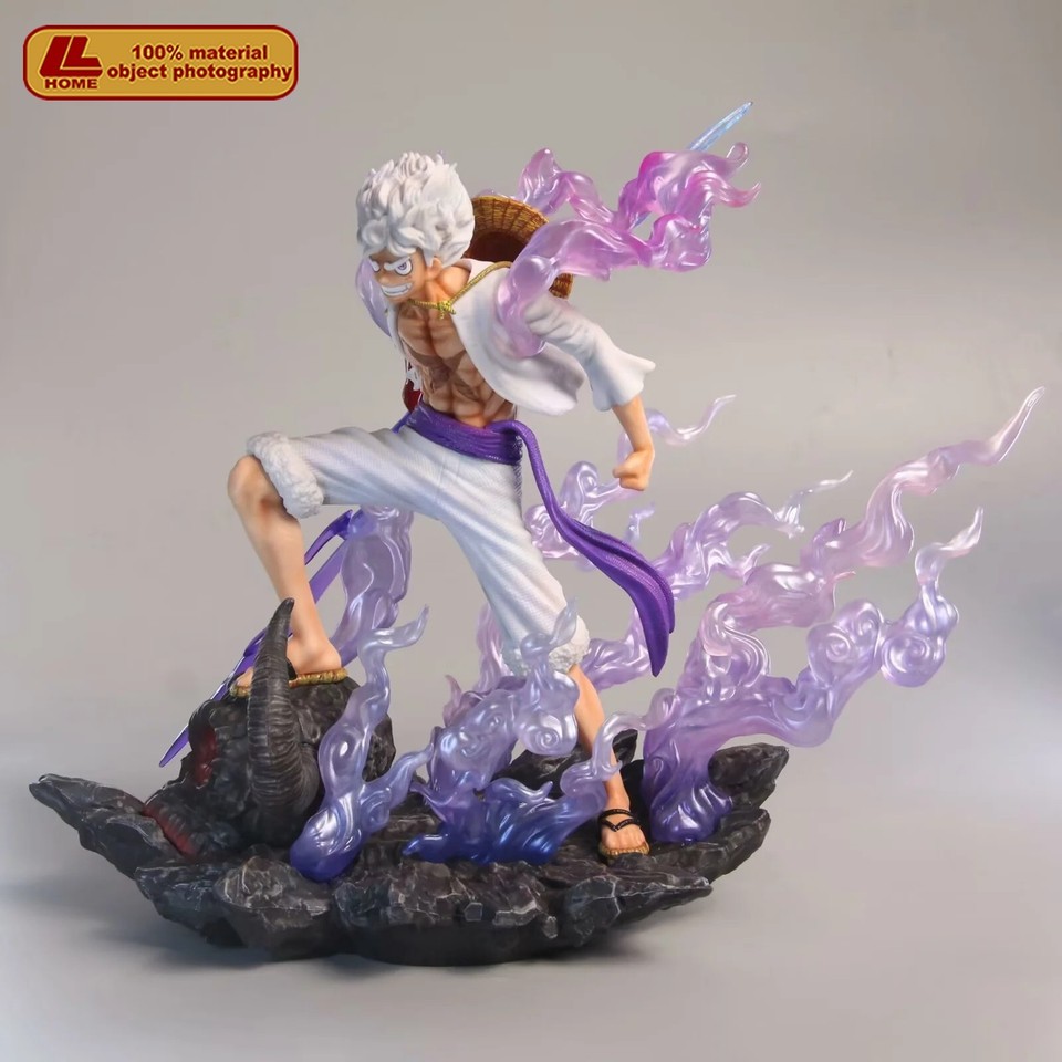 Anime OP Monkey D Luffy Nika Gear 5th ox horn skull Ghost Island Figure ...