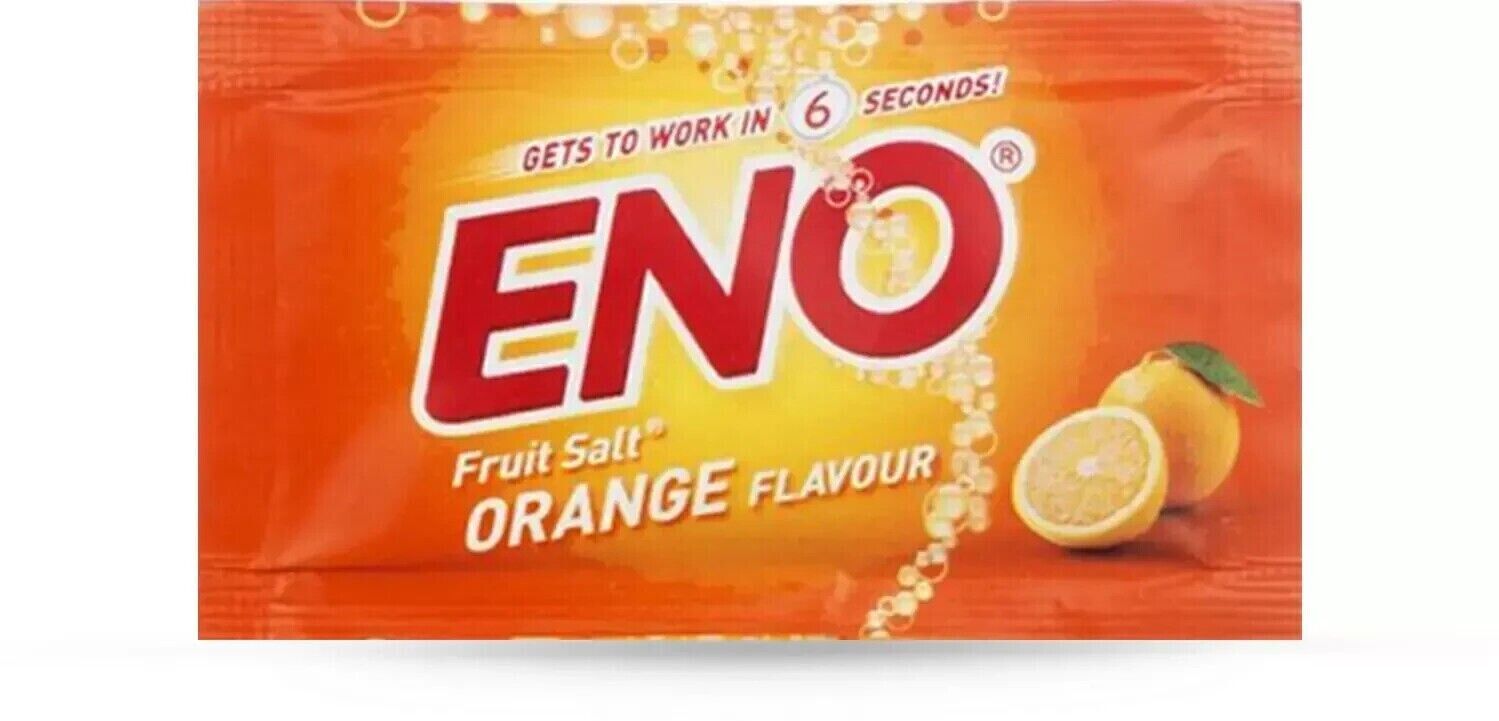 100% Natural 15 Eno Fruit Salt Powder Orange Flavour Relief From ...