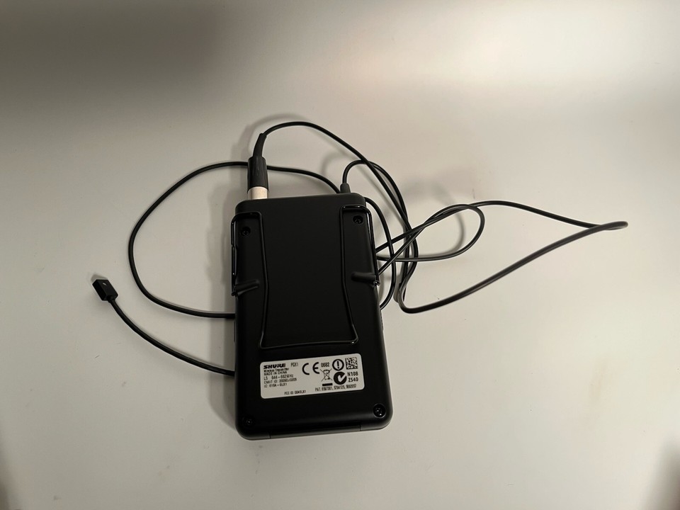 Shure PGX1 Transmitter Mic Pack Powers On Untested Body Wireless Black ...