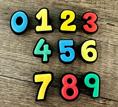 10pc Colorful Number Shoe Charms for Crocs or Shoe Laces | eBay